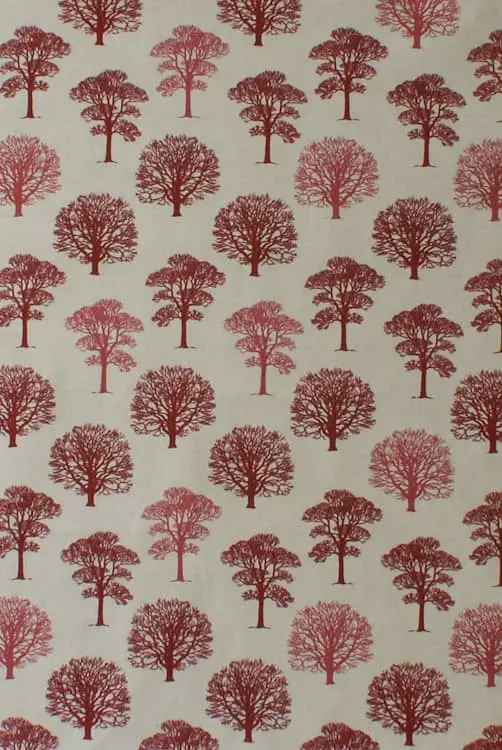 Shop Trees Red Curtain Fabric Online UK - Curtains Curtains Curtains