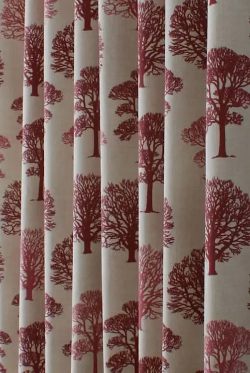 Shop Trees Red Curtain Fabric Online UK - Curtains Curtains Curtains