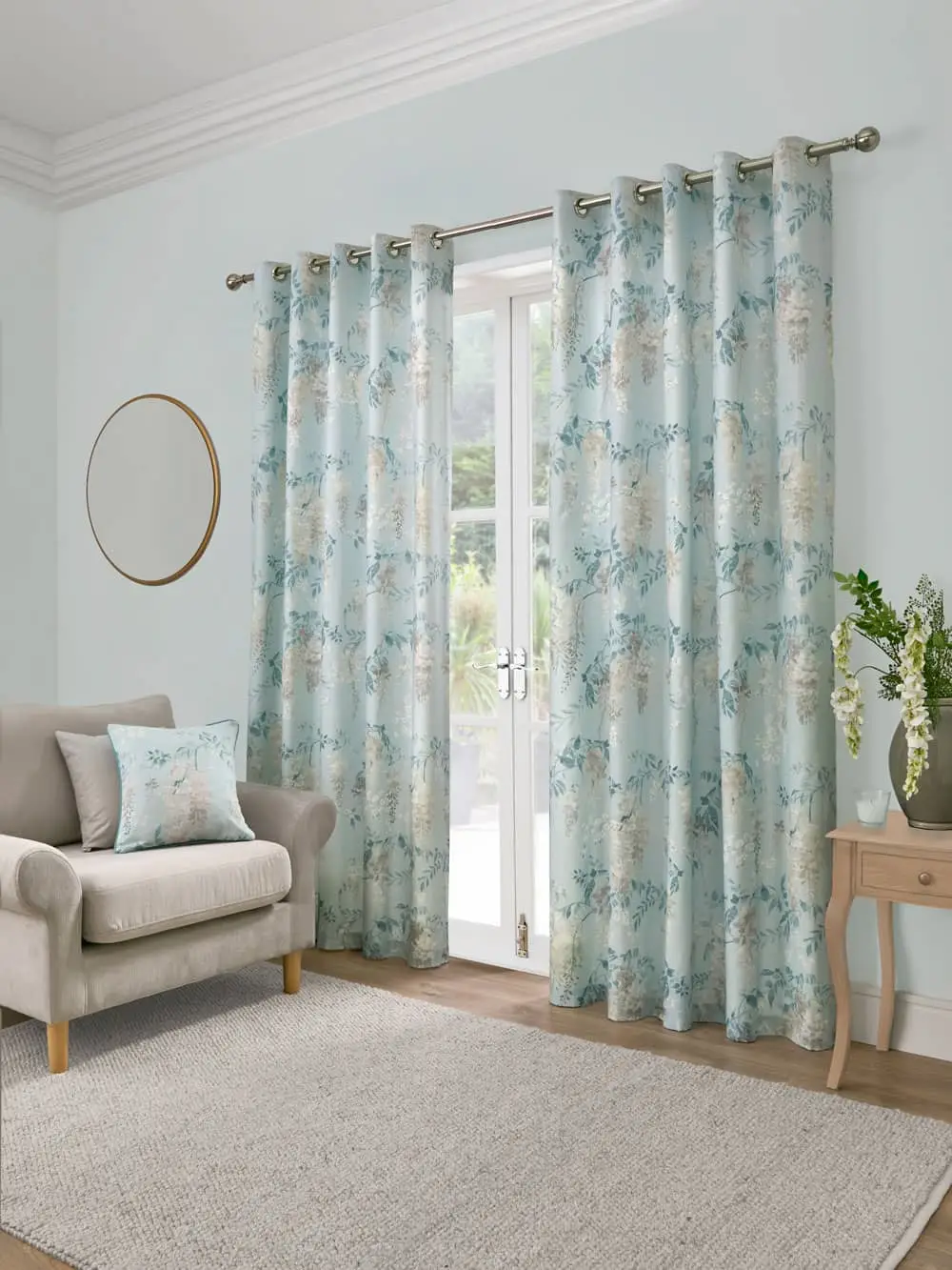 Shop Wisteria, Duck Egg Ready Made Curtains UK